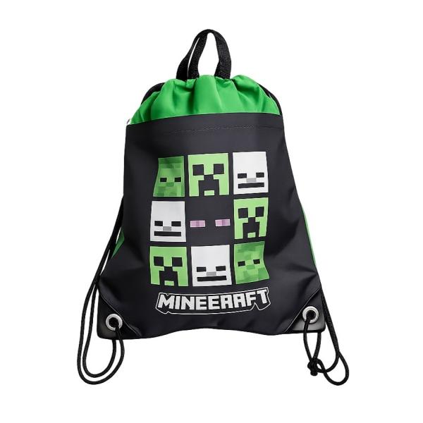 【入学・入園準備にもおすすめ♪】大人気「Minecraft（マインクラフト）」デザインのナップサックが登場！小物や着替えをサッと入れて持ち運べる便利なアイテム。軽くて扱いやすいポリエステル素材なので、通園・通学はもちろん、プールバッグや習い...