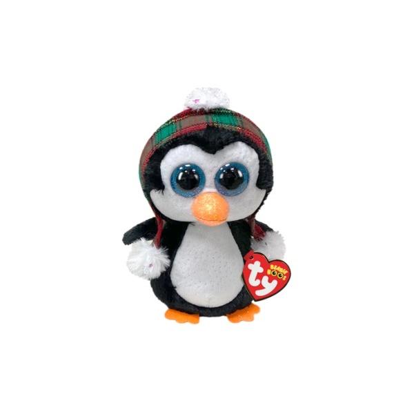 ボンボンぼうしをかぶったペンギンさん。【BEANIE BOOS　チアー （Christmas）】Tyと言えばビーニーブーズ。どこから見ても見つめ返してくれる大きなキラキラの目、ワクワクするような鮮やかな色合い。ぬいぐるみでありながらファッシ...