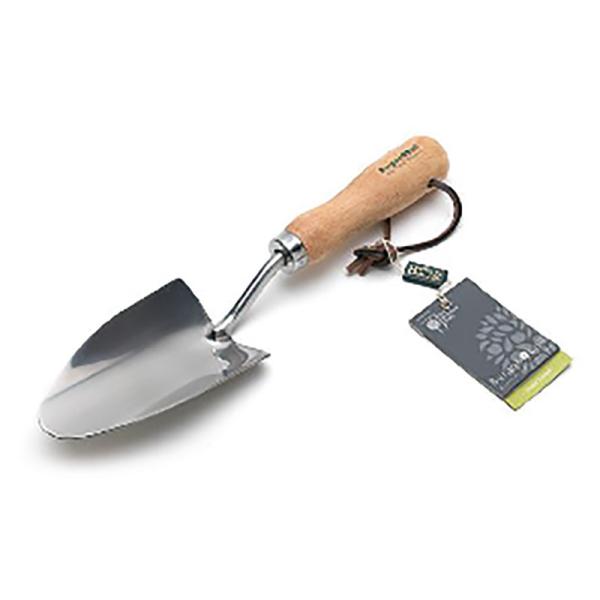 ■製品仕様イギリスブランド材　質：ステンレス／木製柄サイズ：L30xW7 cm特長：・土を掘ったり、草花の移植、または球根の植え付けなどに活躍します。・ステンレス製なので錆びにくく、耐久性にもすぐれています。■注意事項 ・パソコン画面上と実...