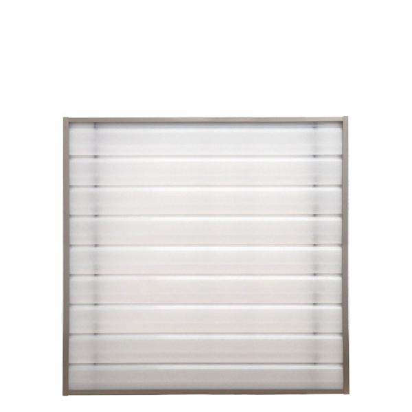 【商品名】メッシュフェンス用目隠しスクリーンパネル【サイズ】幅95cm  高さ93cm【重さ】約3.6kg【材質】ポリカーボネート、アルミ(日本製)【お届け状態】パネル完成品【セット内容】目隠しスクリーンパネル本体、取付用金具一式【備考】取...