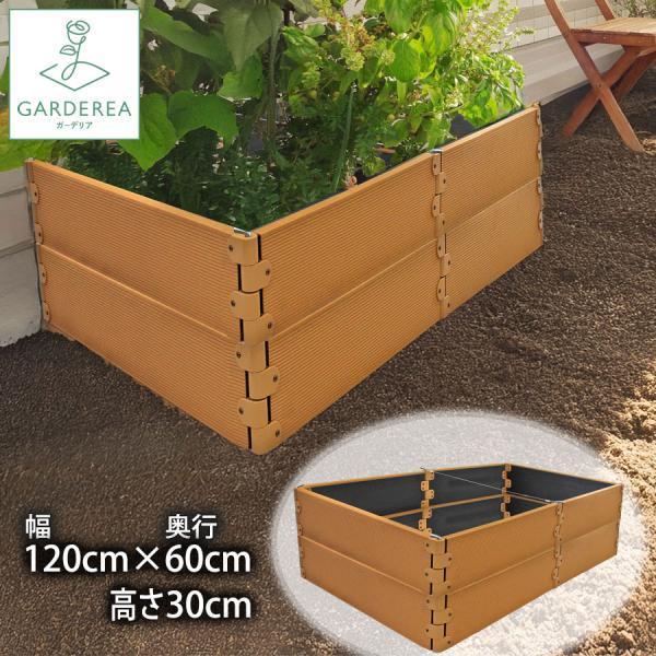 【商品名】大型レイズドベッド  (幅120cm 奥行60cm 2段 高さ30cm)【サイズ】 幅120cm 奥行60cm 高さ30cm【カラー】カントリーパイン、ダークブラウン、ライトブラウンピンは共通でシルバー【材質】本体:樹脂　ピン:鉄...