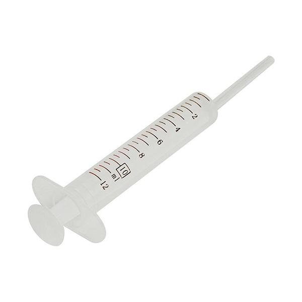 【特徴】手持ち部分が持ち易いです。一体ロングノズルで液漏れの心配がないです。硬化剤の計量用に最適です。【用途】農薬の計量用。【仕様】●計測量：10ml。【材質】●注射筒：ポリプロピレン。●プランジャー：ポリエチレン。●外袋：ポリプロピレン。...