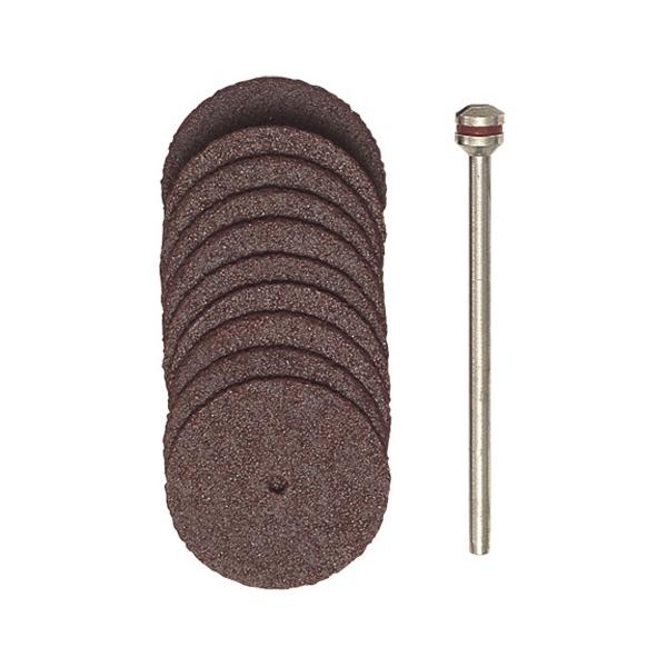 【特徴】細い(うすい)金属、F.R.P.の切断に最適です。【用途】金属の切断用、切断砥石。【仕様】●シャフト径：2.35mm。●サイズ：砥石部分・径22×0.7mm。●レジ砥石80番。●最高対応回転数：25000min-1(回/分)。●適合...