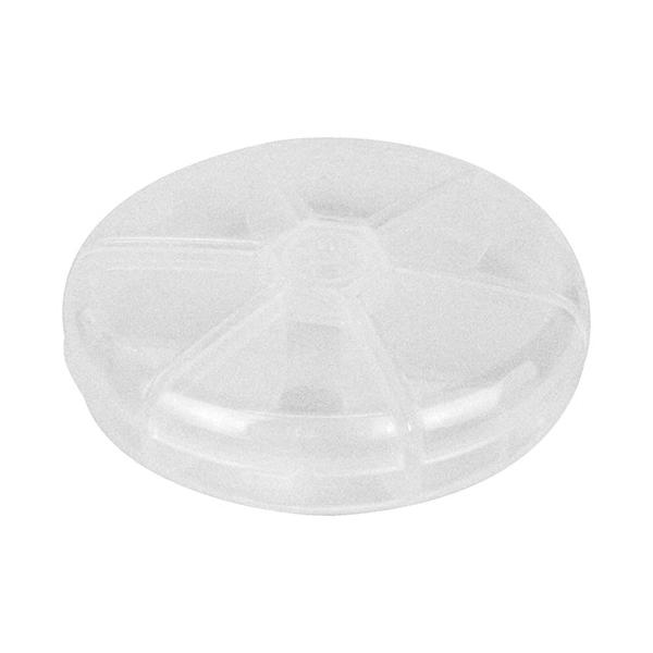 【特徴】小分け・分類収納に便利なシングルスペース設計のケースです。衝撃性・耐久性に優れたコーポリマーを使用しています。取り出しやすい底部アール形状です。【用途】パーツ等小物類の収納。【仕様】●外寸：(直径)85×(H)23mm。●色：クリア...