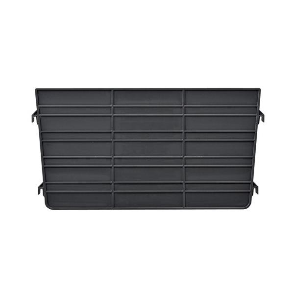 【特徴】仕切り板を使用することで、スーパーバスケット本体の分別収納がし易くなります。【用途】スーパーバスケット用仕切板。【仕様】●カラー：グレー。