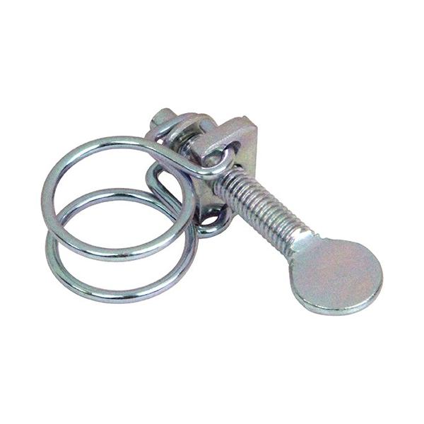 【特徴】手締め式ワイヤーバンドです。ホース抜けを防ぎます。【用途】一般家庭屋外散水用。【仕様】●締め付け範囲：16〜19mm。●耐圧性能：約0.2MPa(2kgf/cm2)。【材質】●スチール。