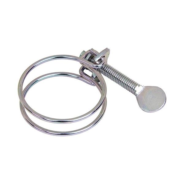 【特徴】手締め式ワイヤーバンドです。ホース抜けを防ぎます。【用途】一般家庭屋外散水用。【仕様】●締め付け範囲：35〜38mm。●耐圧性能：約0.2MPa(2kgf/cm2)。【材質】●スチール。