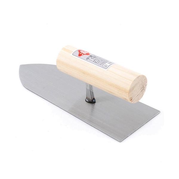 【特徴】中塗りから荒仕上げまで、幅広くお使いいただけます。壁材をすくい、壁面に押し伸ばしながら、平らに塗り上げる場合に最適です。【用途】壁塗り等の中塗用。【仕様】●サイズ：180mm。【材質】●コテ板：鉄。●柄：木。【サイズ】幅：180mm...
