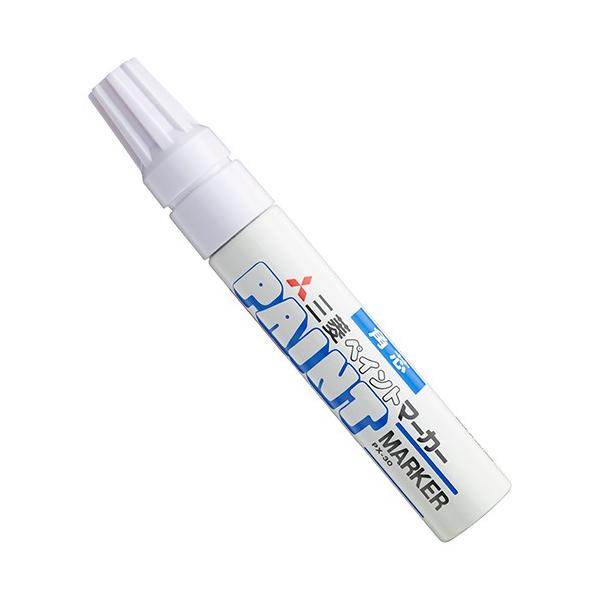 【特徴】固着性・速乾性・発色性に優れています。【用途】金属・ガラス・プラスチック・ゴム・木材へのマーキング。【仕様】●インク色：白。●油性顔料・太字角芯。●筆記線幅(実寸)：8.5mm。●サイズ：軸径23.2×全長142.3mm。●替芯：P...