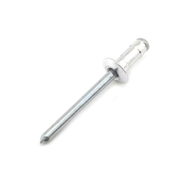 【特徴】広範囲の板厚に対応できるハンドリベッター用のブラインドリベットです。フランジ(リベット本体)はアルミ製でサビに強くなっています。【用途】部材と母材の締結。【仕様】●リベット径：4.8mm。●下穴寸法：4.9〜5.0mm。●締付可能板...