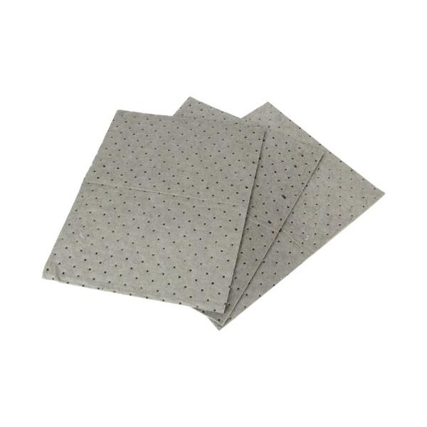 【特徴】重層構造に圧着されたポリプロピレンシートが優れた吸収性と高い保有性で吸収した液体を保持します。中央にミシン目が入っているので半分にカットして使用も可能です。ポリプロピレン製のオイルガードは、火に近付けても燃え上がりません。焼却しても...