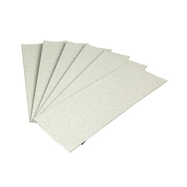 【特徴】目づまりがなく研磨力が抜群です。湿式作業も出来ます(電動サンダーでの湿式使用は出来ません)。【用途】木材・樹脂・金属の表面研磨。【仕様】●サイズ：93×230mm。●粒度：(超仕上目)320。●入数：6枚入。●適用機種：電動サンダー...