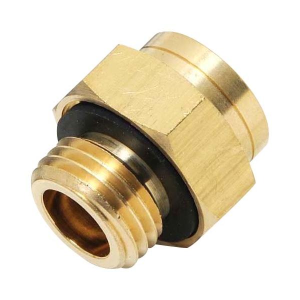 【特徴】噴霧器用の異径金具です。【用途】噴霧器パーツ。【仕様】●メネジ：PF1/4・オネジ：SW13.8。【サイズ】幅：25mm高さ：20mm奥行き：25mm重量：20g