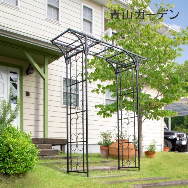 ■商品名：サニー ストレートアーチ■コード：57226700庭のフォーカルポイントになる存在感のあるアーチ。立体的にバラ等のつる性植物をを誘引し、庭を美しく彩ることができます。【商品情報】サイズ：約幅180×奥行50×高さ210cm［地中杭...