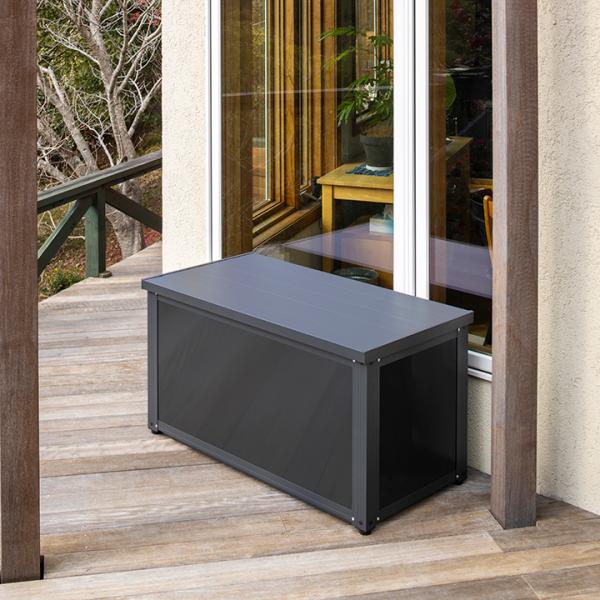 ■商品名：アルミ収納ベンチ 90■コード：98910200アルミ製の丈夫な収納ベンチ【商品詳細】サイズ：約幅90cm×奥行46cm×高さ48.5cm［座面高さ］約48.5cm［有効内寸］約幅81cm×奥行35cm×高さ41cm重量：約9.4...