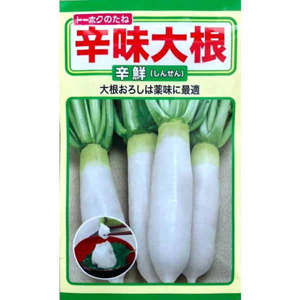 大根おろしになどにして強い辛味が楽しめる品種です。極めてかたい肉質でおろした時に水分がほとんど出ないので蕎麦や天ぷらなどの薬味に重宝します。プランターでも栽培できます。