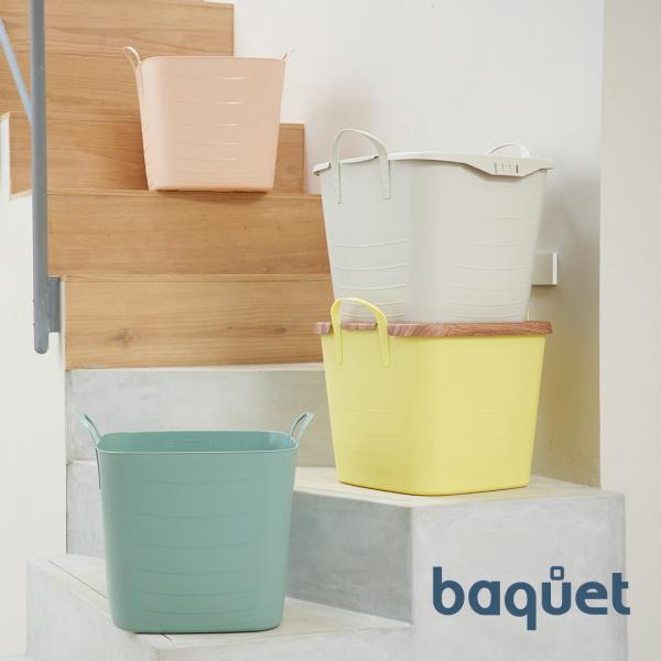 【商品名】baquet M【メーカー名】stacksto, / スタックストー【カタログサイズ】幅33.5（含ハンドル40.0）×奥行33.5×高さ29.5（含ハンドル34.6）cm【重さ】590g【容量】25L【素材】PE（ポリエチレン）...