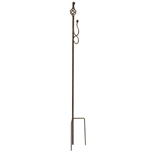 カタログサイズ：h96cm重さ（実測） 約0.4kg素材： アイアン※ご使用過程や、環境によりましては、錆が出る場合がございます。差し込み部（15cm以上）までしっかりと差し込んでご使用下さい。変形やアイアン特有の歪み、がたつき、多少のサビ...