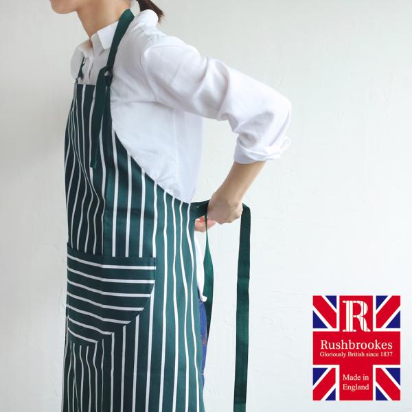 【商品名】BUTCHER'S APRON LONG (丈99cm)【ブランド名】Rushbrookes【サイズ】約 幅68×丈99(cm)【素材】綿100％【カラー】レッド、グリーン、ネイビー、ダークグレイ【生産国】イギリス