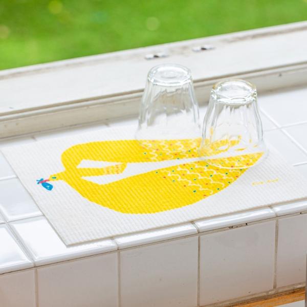 【商品名】 e.スポンジワイプ 水切り Lサイズ【メーカー名】イーオクト【カタログサイズ】約30.4×25.7cm【重さ】約30g【原材料】セルロース70%、コットン30%【生産国】ドイツ【印刷】スウェーデン【デザイン】kata kata 松永武