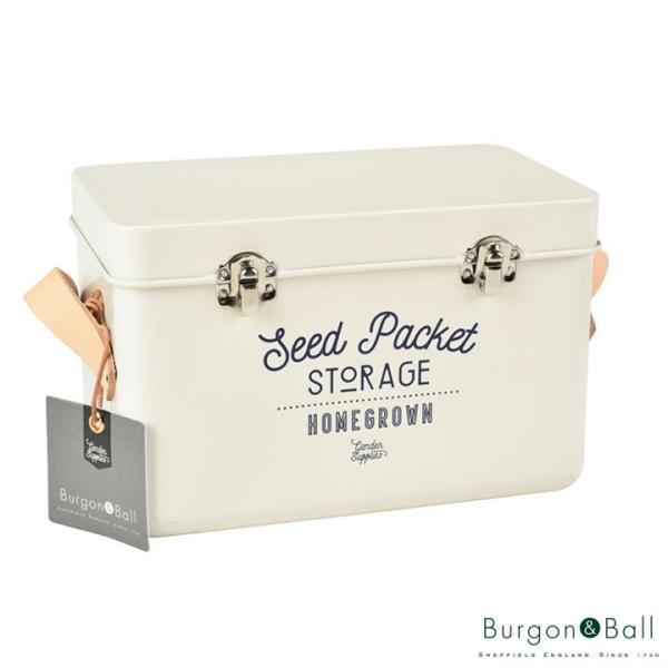 【商品名】 Leather Handled Seed Packet Storage Tin　レザーハンドル シードパケット ストレージ【メーカー名】 Burgon&amp;Ball / バーゴン＆ボール【サイズ】　カタログ：W27cm×D1...