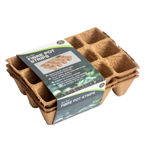 【商品名】 12 5cm Fibre Pot Strips【サイズ】 H5×W20.5cm×D15cm（単品）、H7.5×W20.5cm×D15cm（パッケージ含む全体）【メーカー名】Garland Products/ガーランドプロダクツ【...