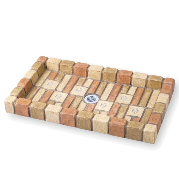 【商品名】 シャワープレイスパン　ブリックタイプ　カラー：ミックス MX 　PF-SP-PB-1【メーカー名】 ニッコーエクステリア【サイズ】幅1122×奥行642×高さ110（mm）【重さ】56kg【材質】 塗装仕上げコンクリート製【生産...