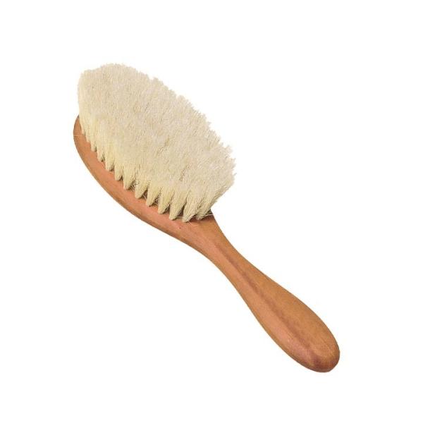 【商品名】 ベビーヘアブラシ【メーカー名】 REDECKER/レデッカー【サイズ】  全長16cm×最大幅4.5cm（持ち手太さ　2.5cm） / ブラシ部分 縦3.5cm × 横7cm×毛長2.3cm【重さ】　約32g【原材料】 ヤギ毛（...