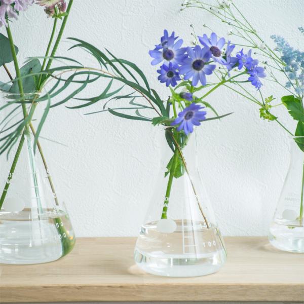 【商品名】三角フラスコ 200mL【メーカー名】HARIO/ハリオサイエンス【カタログサイズ】約W80×D80×H126mm、口部内径：28mm【容量】200mL【素材】耐熱ガラス【耐熱温度差】120℃【原産国】日本【ポイント】HARIOの...