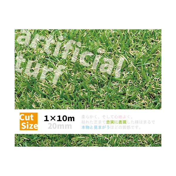 ●商品仕様（材質） 　材質：PE(ポリエチレン) 　色：グリーン ●商品サイズ（単位：約mm） 　商品外寸：幅1m×長さ10m　芝の長さ2cm ●注意事項 　直射日光に長時間さらされると高温なる場合がございます。　多少、色味が変わる場合があ...