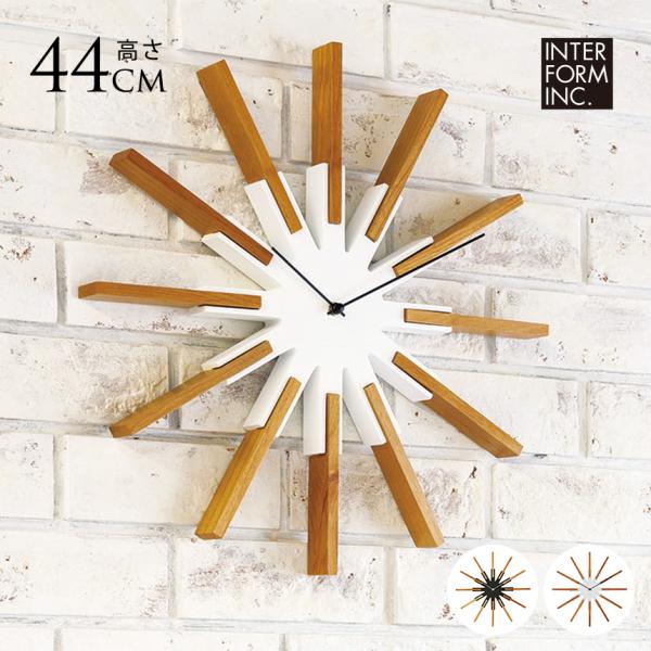 カラー:ブラック、ホワイト材質:ポリレジン、木サイズ/重さ:幅44×棚さ44×奥行3.5cm直線的なラインが美しい、シンプルモダンなウォールクロック歯車をイメージした放射状のフォルムは、インテリアのアクセントとしても魅力的です。重量:1.2...