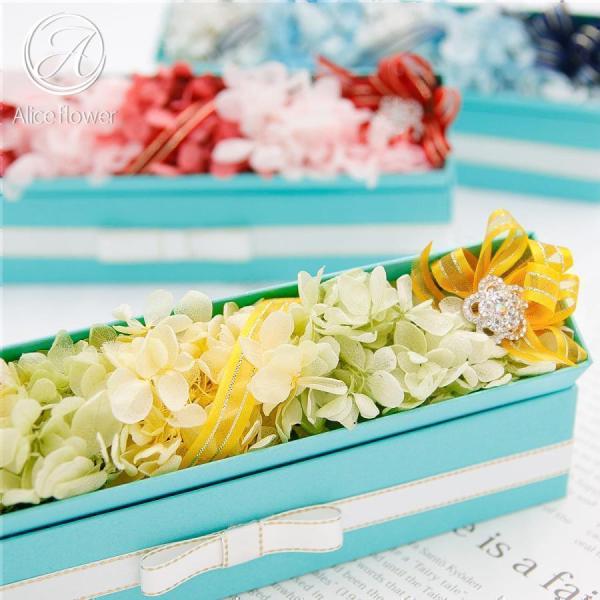 プリザーブドフラワー アレンジメント ボックス ギフト あじさい 花 プレゼント お祝い 誕生日 退職祝い 結婚記念日 記念日 女性 かわいい クリスマス アートフラワー イエロー ブルー レッド ホワイト プレゼントにピッタリなプリザーブ...