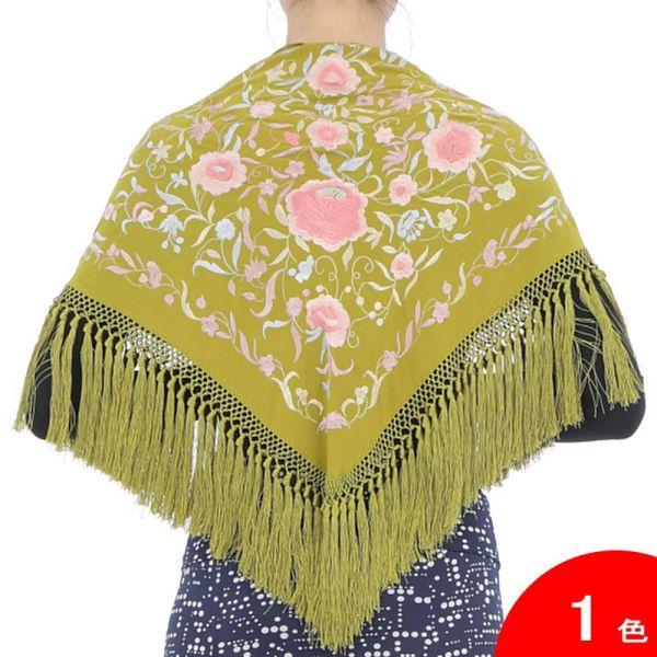 [スペイン直輸入](フラメンコ・スペイン・ダンス・踊り・バレエ・ベリーダンス・ショール・マントン・シージョ・刺繍)