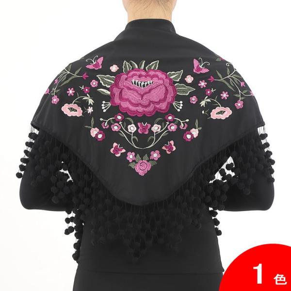 [スペイン直輸入](フラメンコ・スペイン・ダンス・踊り・バレエ・ベリーダンス・ショール・シージョ・マントンシージョ・刺繍)