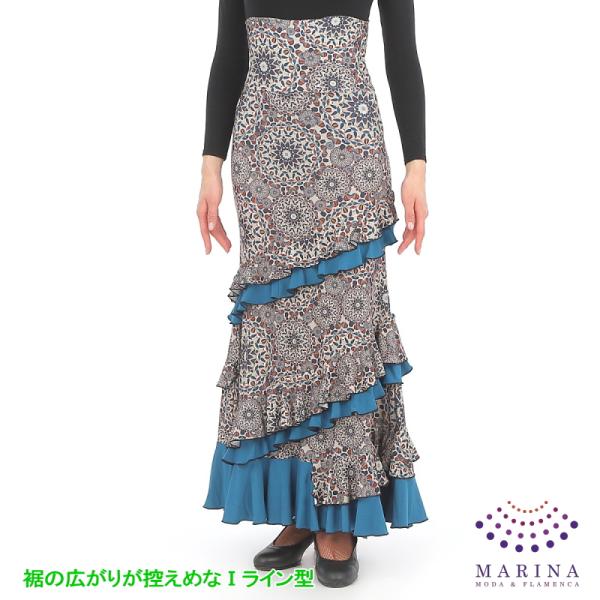[スペイン直輸入](フラメンコ・スペイン・ダンス・踊り・バレエ・ベリーダンス・衣装・レッスン・スカート・ファルダ)