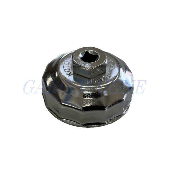 トーハツ4ストローク船外機 メーカー純正のオイルフィルターを脱着する際に使用するオイルフィルターレンチです。トーハツ・ホンダ船外機共に使用可能です。メーカー推奨レンチですので安心してご使用になれます。●サイズ：64mm●型式：NT-1●メー...