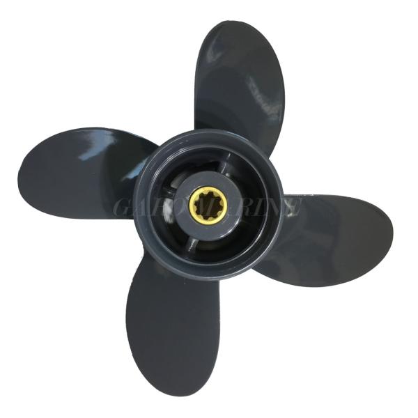 ホンダ船外機純正のアルミプロペラです。航海の際はスペアプロペラをお持ちになる事をお勧め致します。《該当機種》●ホンダ船外機：BF8/BF9.9/BF15/BF20DK2●材質：アルミ●サイズ：ダイヤ（9-1/4）×8●インチ：8インチ●4枚...