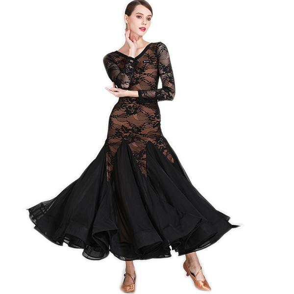 ストレッチ素材で動きやすく、発表会、競技、練習などにおすすめのレディースモダン社交ダンス衣装です。伸縮性がありとても着心地が良いワンランク上の生地を使用しています。女性ラテンダンスドレスサルサ、サンバ、ルンバ タンゴに向きセクシーな踊りドレ...