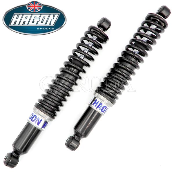 HAGON（ヘイゴン）イギリス・カーリング社の伝統を引き継いだスリムで美しいデザインのツインショックあらゆる温度範囲で確実に作動させるようダブルシールされたモノチューブ構造のガスショック各車種別に設定されたスプリングとブッシュによりボルトオ...