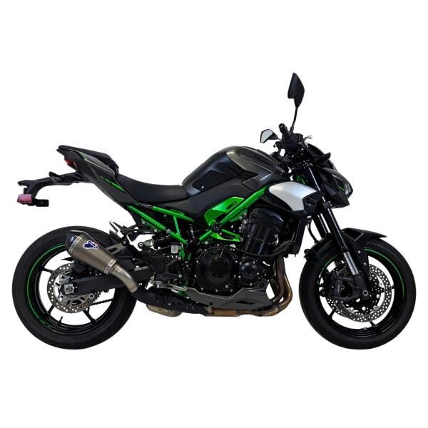 TERMIGNONI【テルミニョーニ】 スリップオンサイレンサーサイレンサー:SO01ITC チタン（形状：コニカル）エンドキャップ:カーボンパイプ素材:ステンレス加速騒音値:-dB(本国測定値)バッフル:脱着可適合車種：KAWASAKIZ...