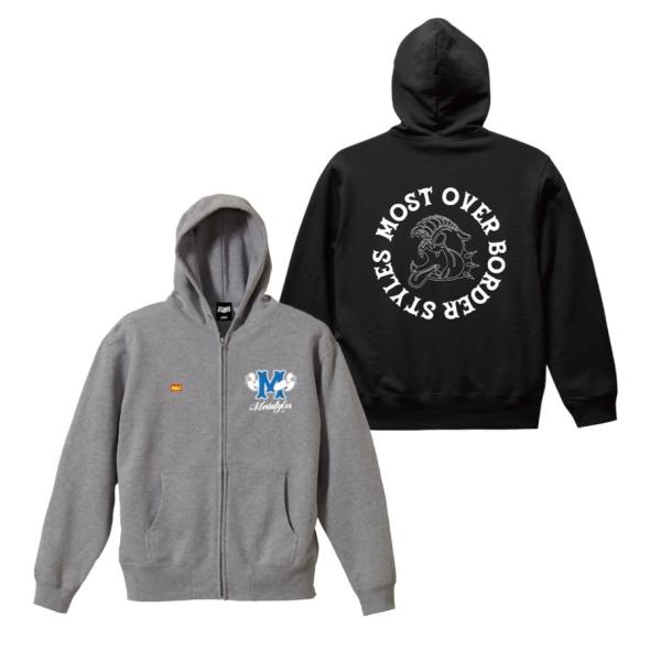 【ブランド】　MOBSTYLES / モブスタイルス【商品名】　CRESTED ZIP PARKA【状態】　新品、未使用、正規品【色】 ブラック、グレー【素材】 コットン100%【商品説明】　適度の厚みの裏毛スウェット使用したジップパーカー...