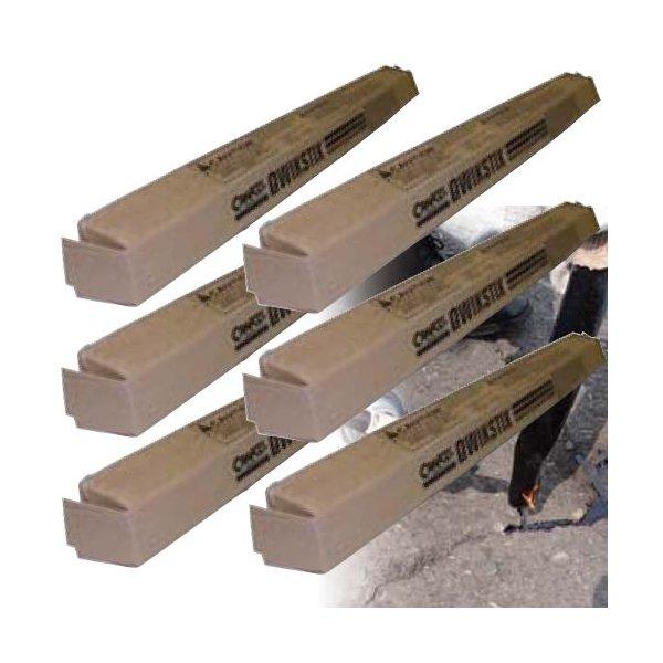 3mm〜5mmのひび割れの場合は、クイックスティックをバーナーで溶かしひび割れを埋めて補修してください。5mm以上は、クイックスティックをバーナーで溶かしひび割れを埋めてから、表層にクイックシールを貼れば補修できます。適切に維持管理・補修す...