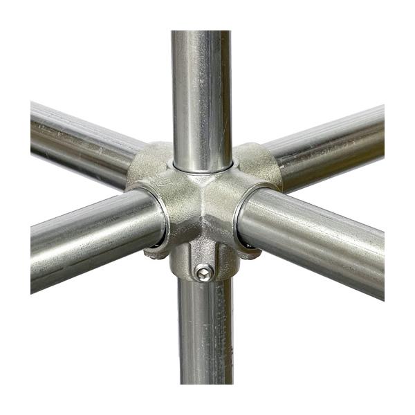 引抜き強度500KG材質：ダクタイル締付：六角穴付スクリュープラグ、ホーローセット（イモネジ）規格：単管φ48.6用この商品は、締付に8mm六角レンチが必要です。パイプ挿入部分は、35mm（一部商品除く）