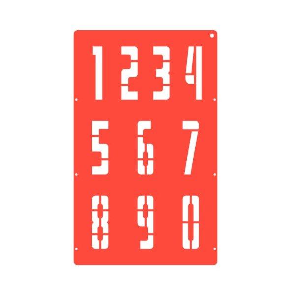 文字高100mm、文字幅30mmの数字。丁張板等の細い場所へ