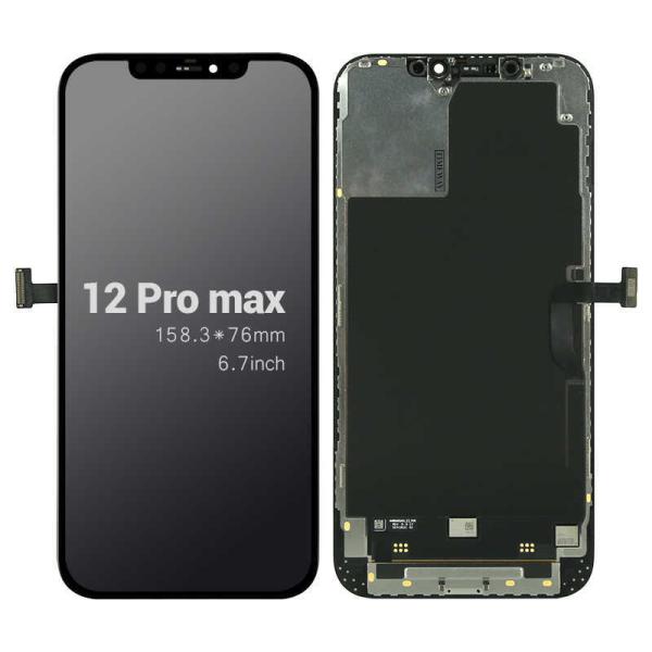 iPhone 12ProMAX 液晶パネル コピー LCD液晶 格安品格安品の為、ノッチとベゼルのサイズは純正より多少大きく、輝度が低いです。iphone12promax iphone12pro iphone12 アイフォン１２プロマックス...
