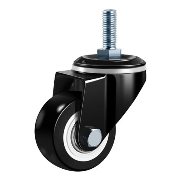 キャスタータイプ：自在車入数：1個車輪径：40mm車輪幅：20mmねじ径：M6ねじ長さ：25mm取付高：60mm耐荷重(4個の場合)：150kgポリウレタン(ウレタン)製のネジ込み式自在車キャスターは、耐摩耗性、耐油性、耐荷重性に優れた床を...