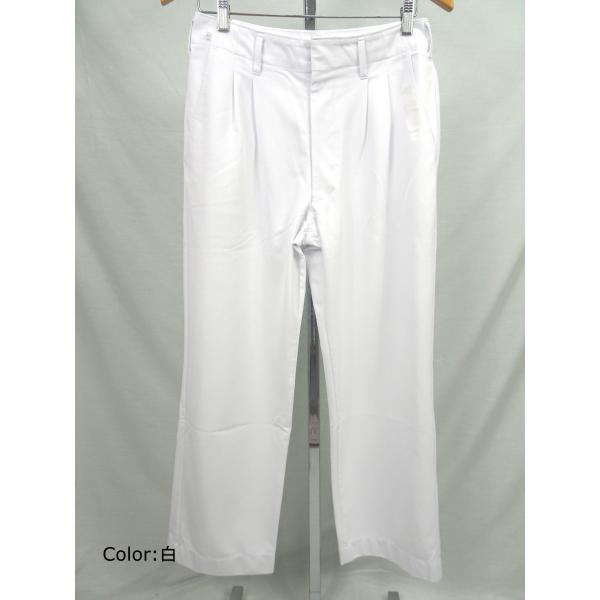 ●メーカー：住商モンブラン●品番：52-721●商品名：男性パンツ●カラー：白●サイズ：・W88(ウエスト:88 股下:78 ヒップ:120)・W96(ウエスト:96 股下:74 ヒップ:127)●素材：・ポリエステル80％ 綿20％・制電...