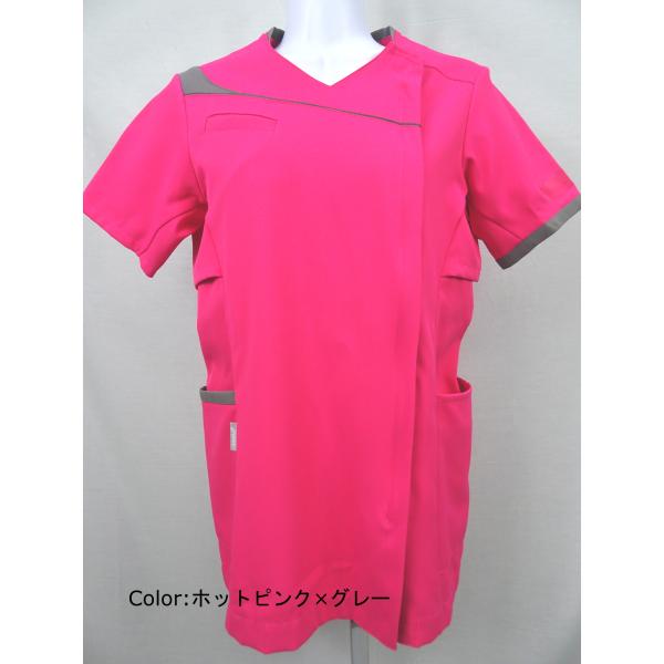 ●メーカー：住商モンブラン(asics)●品番：CHM354-4240●商品名：レディススクラブ【中古】●カラー： ホットピンク×グレー●サイズ：  ・M(着丈:69 バスト:97 肩幅:39 袖丈:21)・L(着丈:70 バスト:101 ...