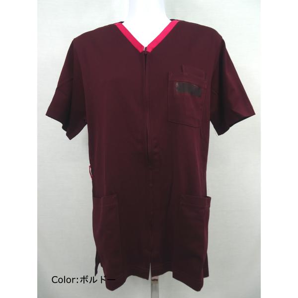 ●メーカー：ナガイレーベン●品番：RF-5082●商品名：男女兼用スクラブ【中古】●カラー：ボルドー●サイズ：・ S(着丈:68 バスト:94 裄丈:40)・ M(着丈:70 バスト:101 裄丈:46)●素材：・ポリエステル95% ナイロ...
