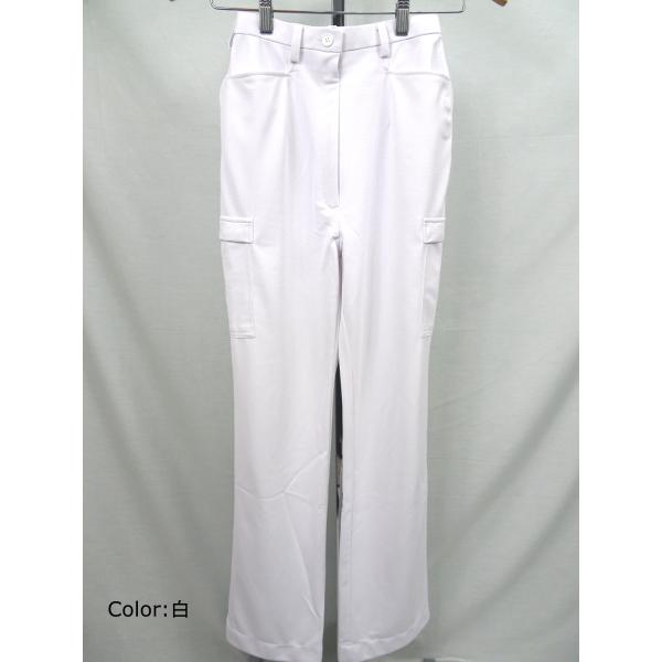 ●メーカー：住商モンブラン●品番：73-1311●商品名：女性パンツ(カーゴタイプ)【中古】●カラー：  白●サイズ： ・L (股下:66 ウエスト:64-69 ヒップ:98 太もも廻:59)●素材：・ポリエステル85% 綿15%・ダルファ...